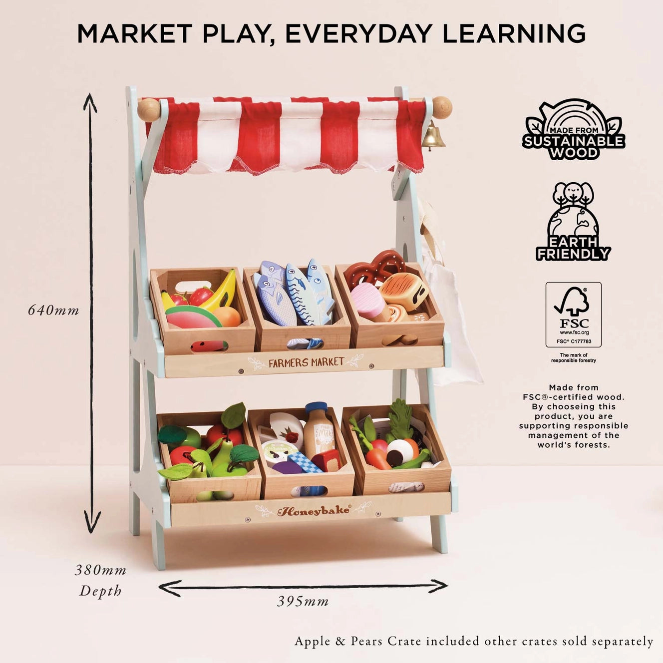 Le Toy Van- Wooden Market Stall with Accessories – Bo-Belles