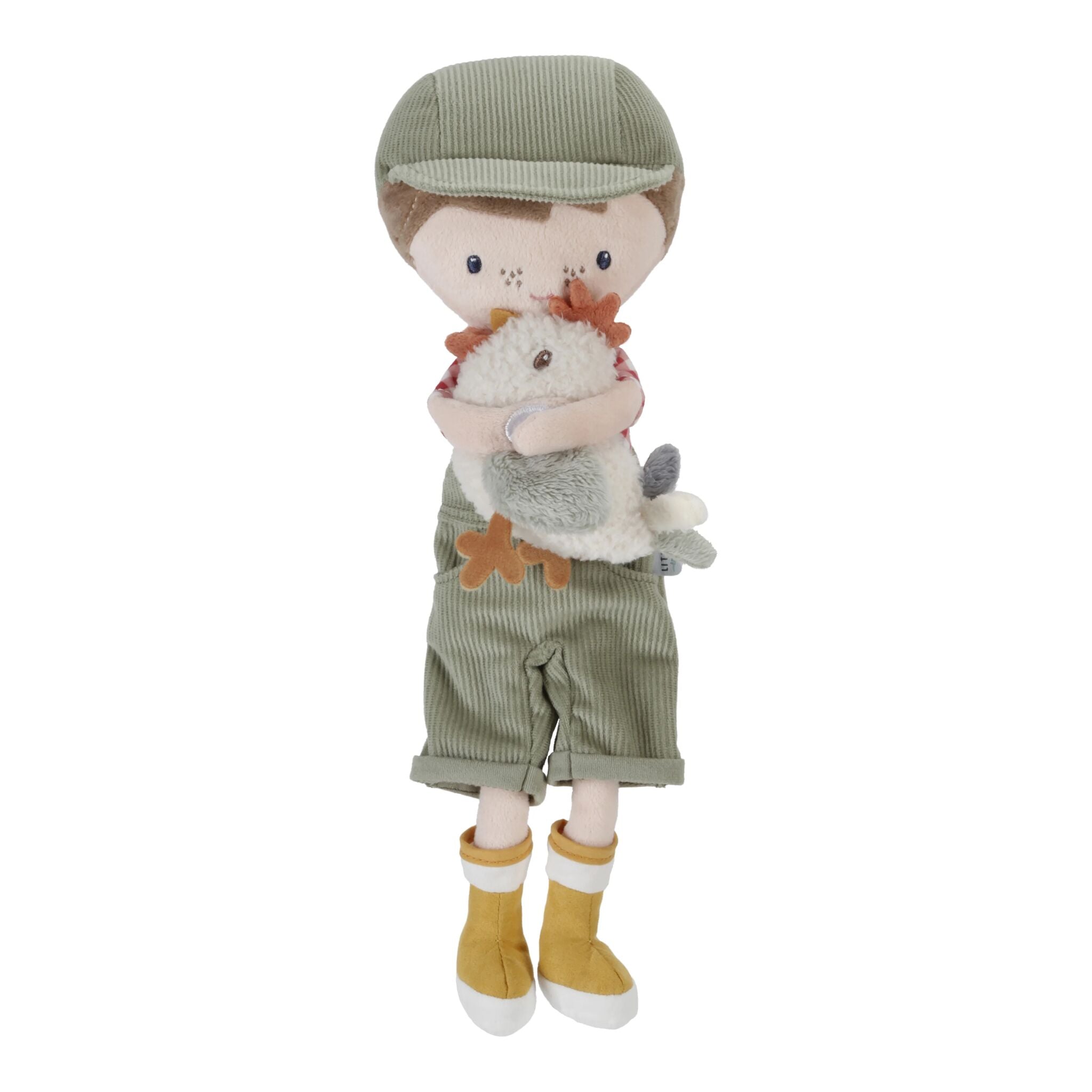 Little Dutch Cuddle Doll Farmer Jim With Chicken 35Cm – Bo-Belles